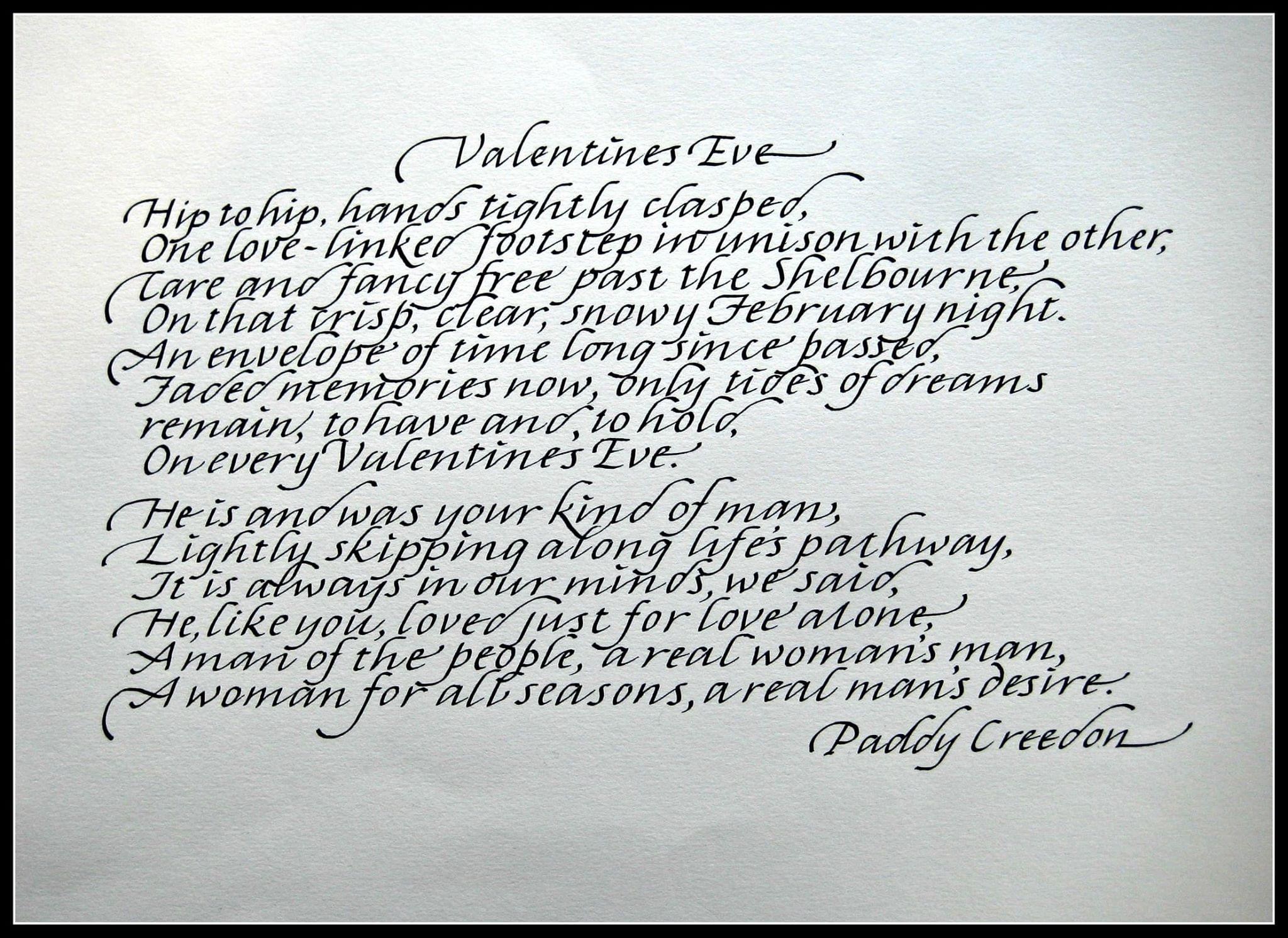 Creative Writing - Paddy Creedon